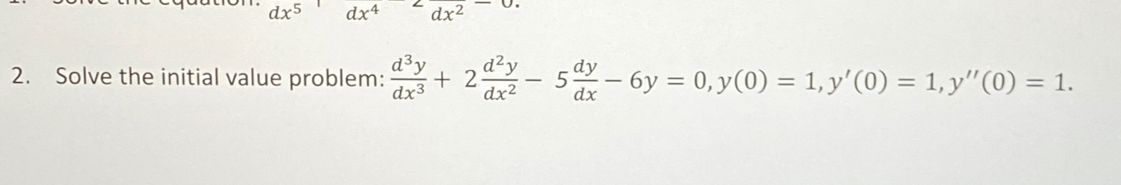 (Differential Equations) ﻿Solve the initial value | Chegg.com