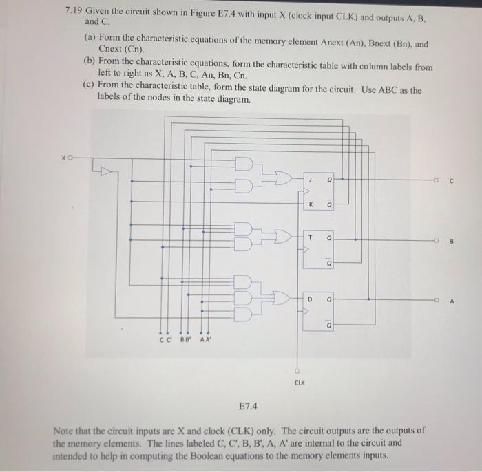 Solved 7.19 Given the circuit shown in Figure E7.4 with | Chegg.com