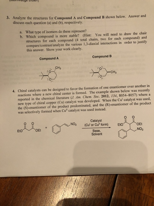 Solved U wcuyu Siw) 3. Analyze the structures for Comnound. | Chegg.com