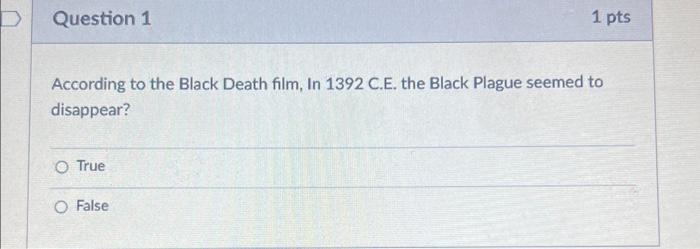 According to the Black Death film, In 1392 C.E. the | Chegg.com