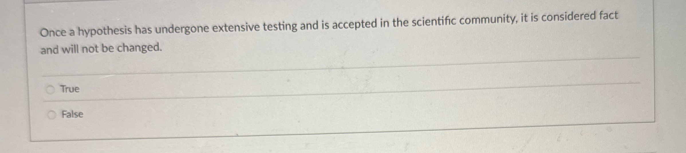 [Solved]: Once a hypothesis has undergone extensive testing