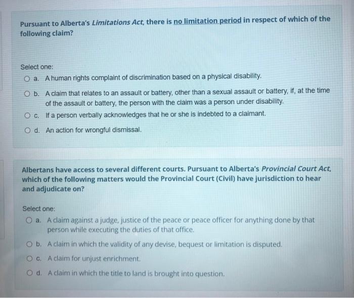 The Constitution Act, 1867 assigned different | Chegg.com