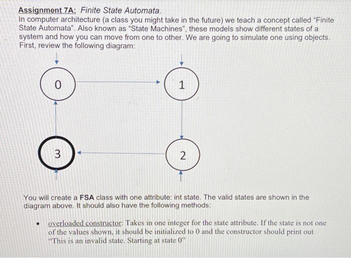Solved Assignment 7A: Finite State Automata. In computer | Chegg.com