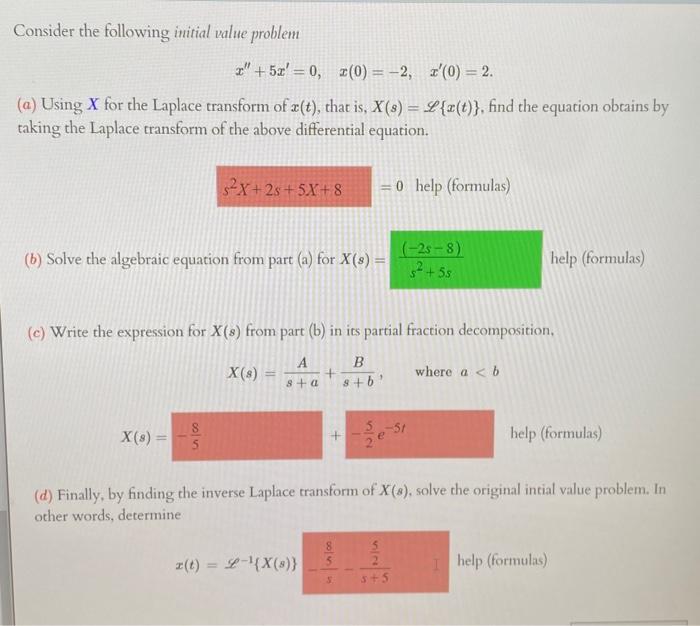 Solved Consider the following initial value problem | Chegg.com