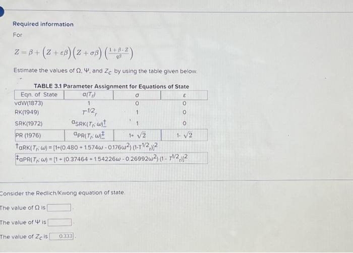 Solved The value of Zc is correct. The top two values are | Chegg.com