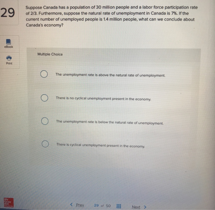 Solved 29 Suppose Canada has a population of 30 million | Chegg.com