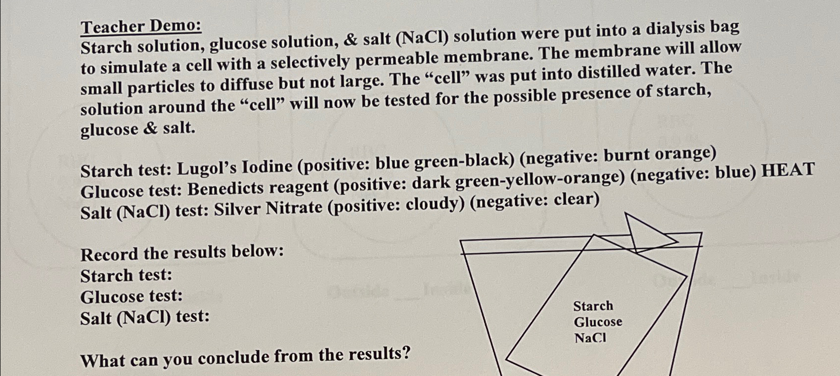 Solved Teacher Demo:Starch solution, glucose solution, & | Chegg.com