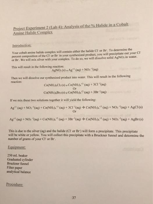 Project Experiment 2 (Lab 4); Analysis of the % | Chegg.com