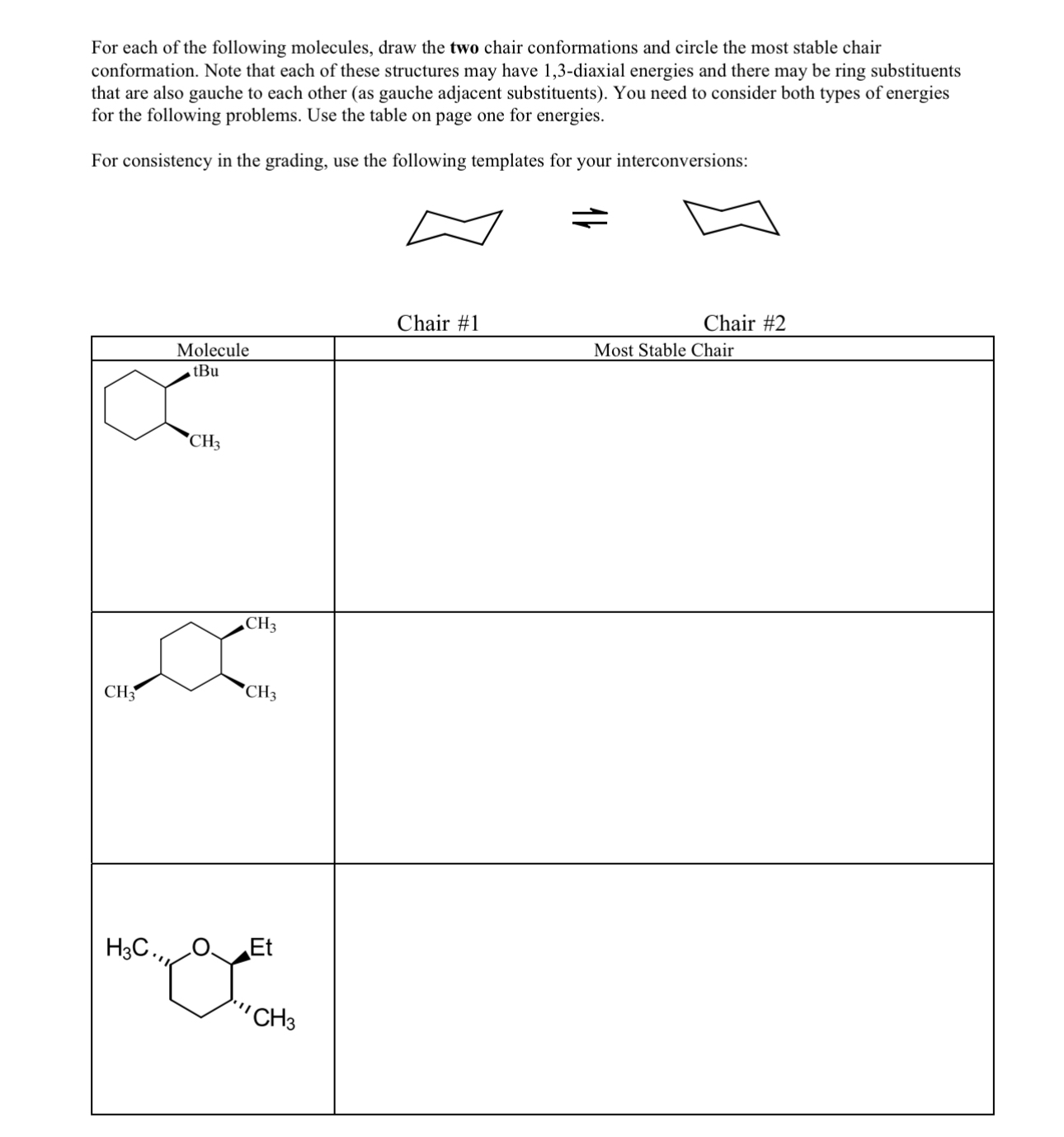 Solved For each of the following molecules, draw the two | Chegg.com