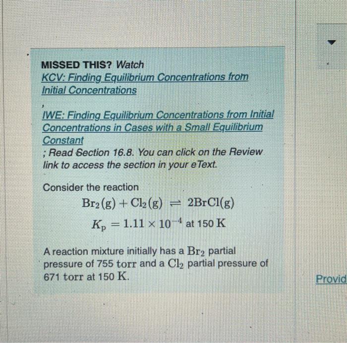 Solved MISSED THIS? Watch KCV: Finding Equilibrium | Chegg.com