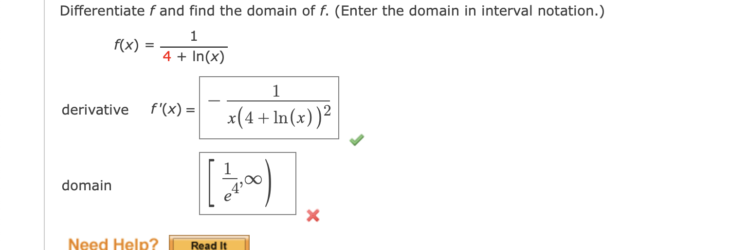 Solved Differentiate f ﻿and find the domain of f. (Enter the | Chegg.com