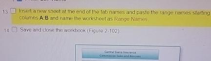 Solved 13 ﻿Insert a new sheet at the end of the tab names | Chegg.com