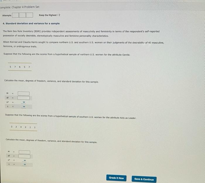 Solved Complete: Chapter 4 Problem Set Attempts Keep the | Chegg.com