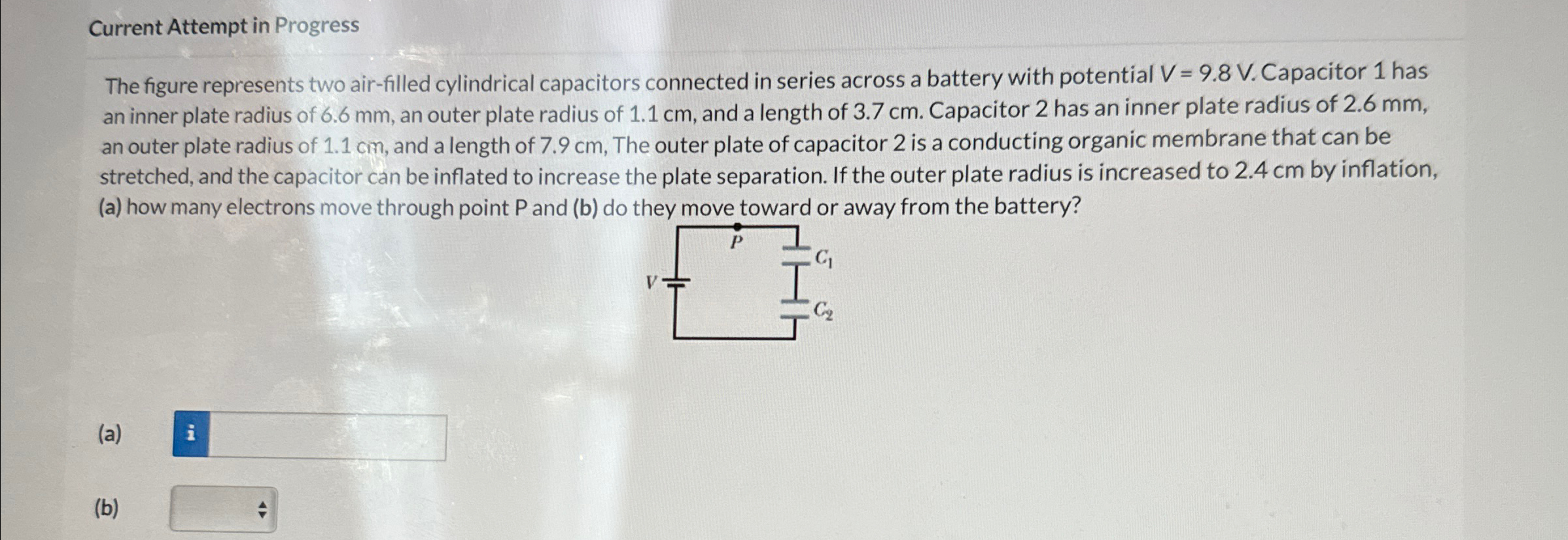 Solved Current Attempt in ProgressThe figure represents two | Chegg.com