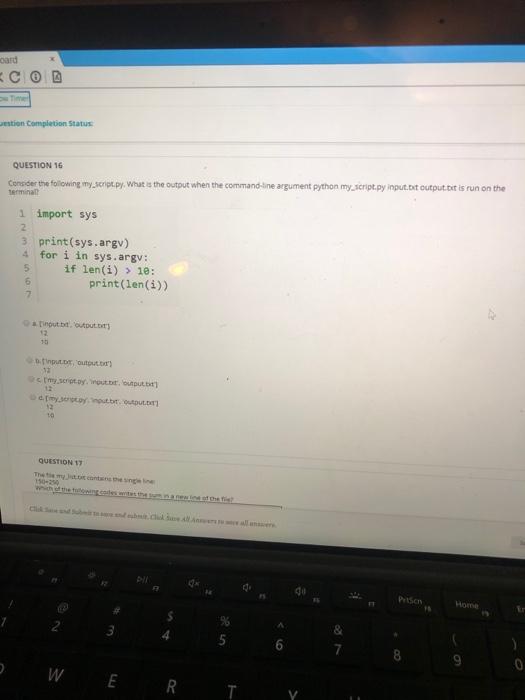 Solved card estion Completion Status QUESTION 16 Consider | Chegg.com