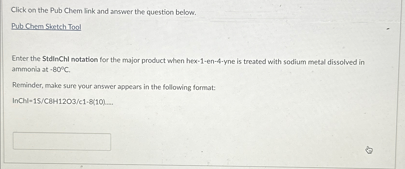 Click on the Pub Chem link and answer the question | Chegg.com