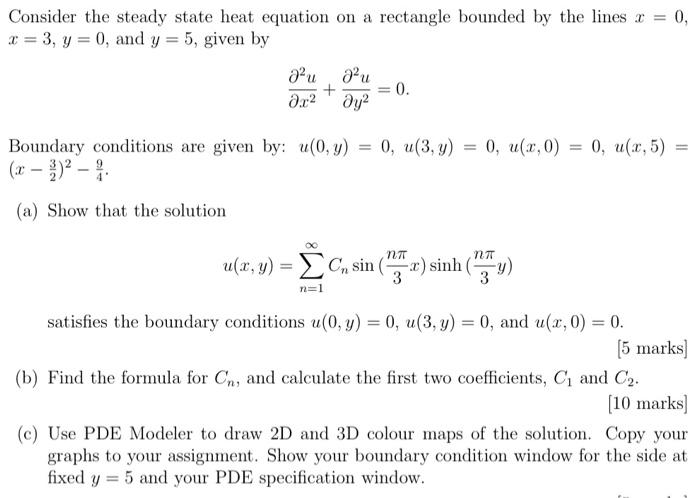 Solved Consider the steady state heat equation on a | Chegg.com