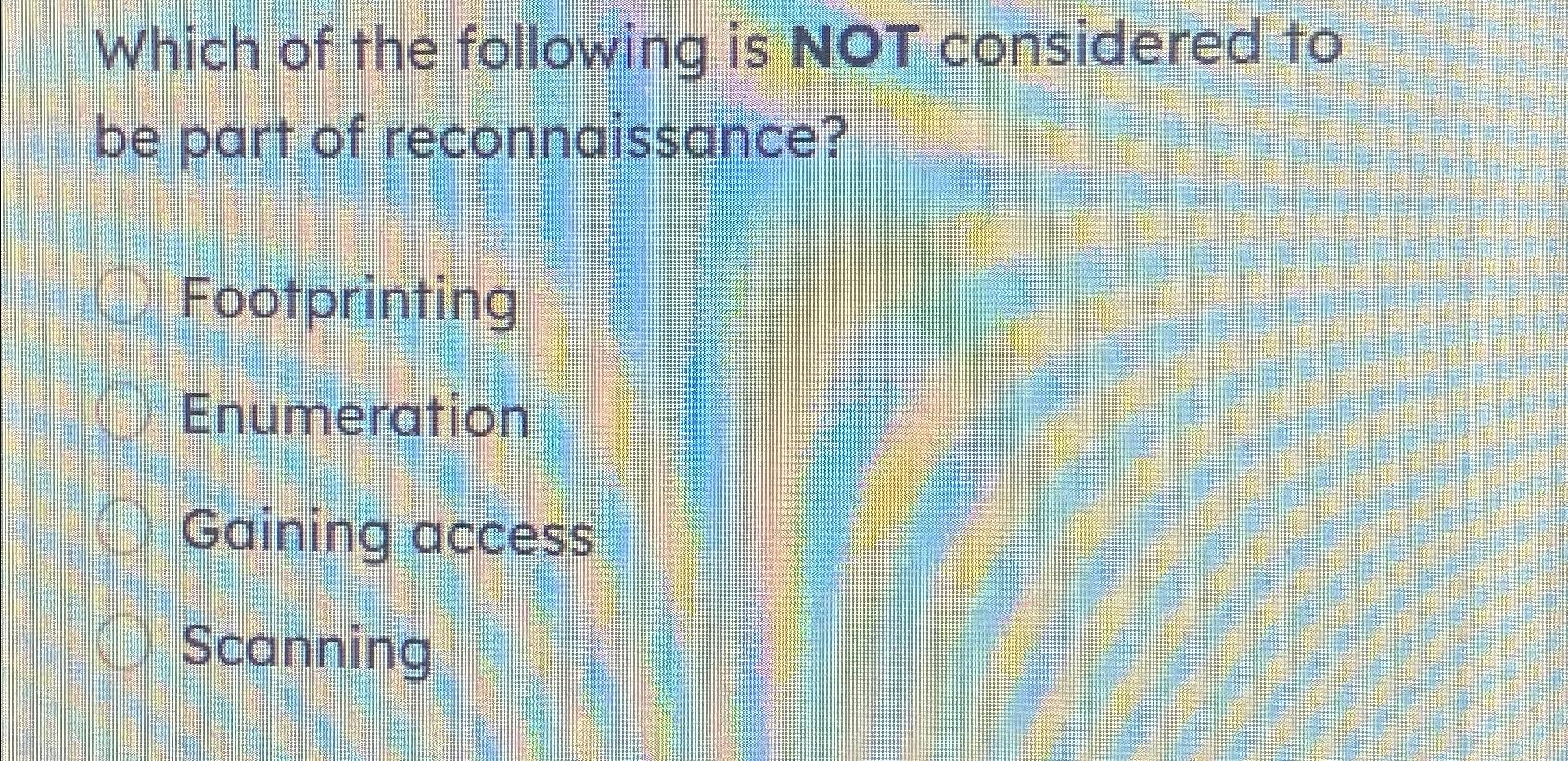 Solved Which of the following is NOT considered to be part | Chegg.com