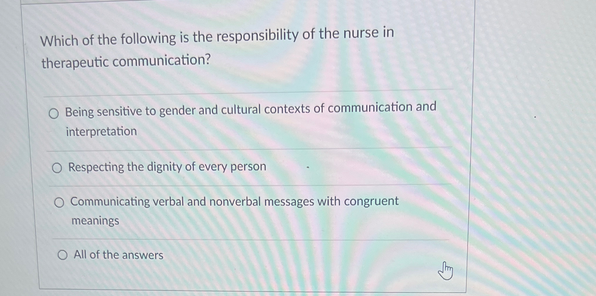 Solved Which of the following is the responsibility of the | Chegg.com