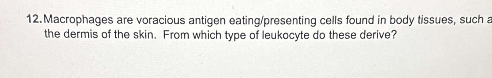 Solved Macrophages are voracious antigen eating/presenting | Chegg.com