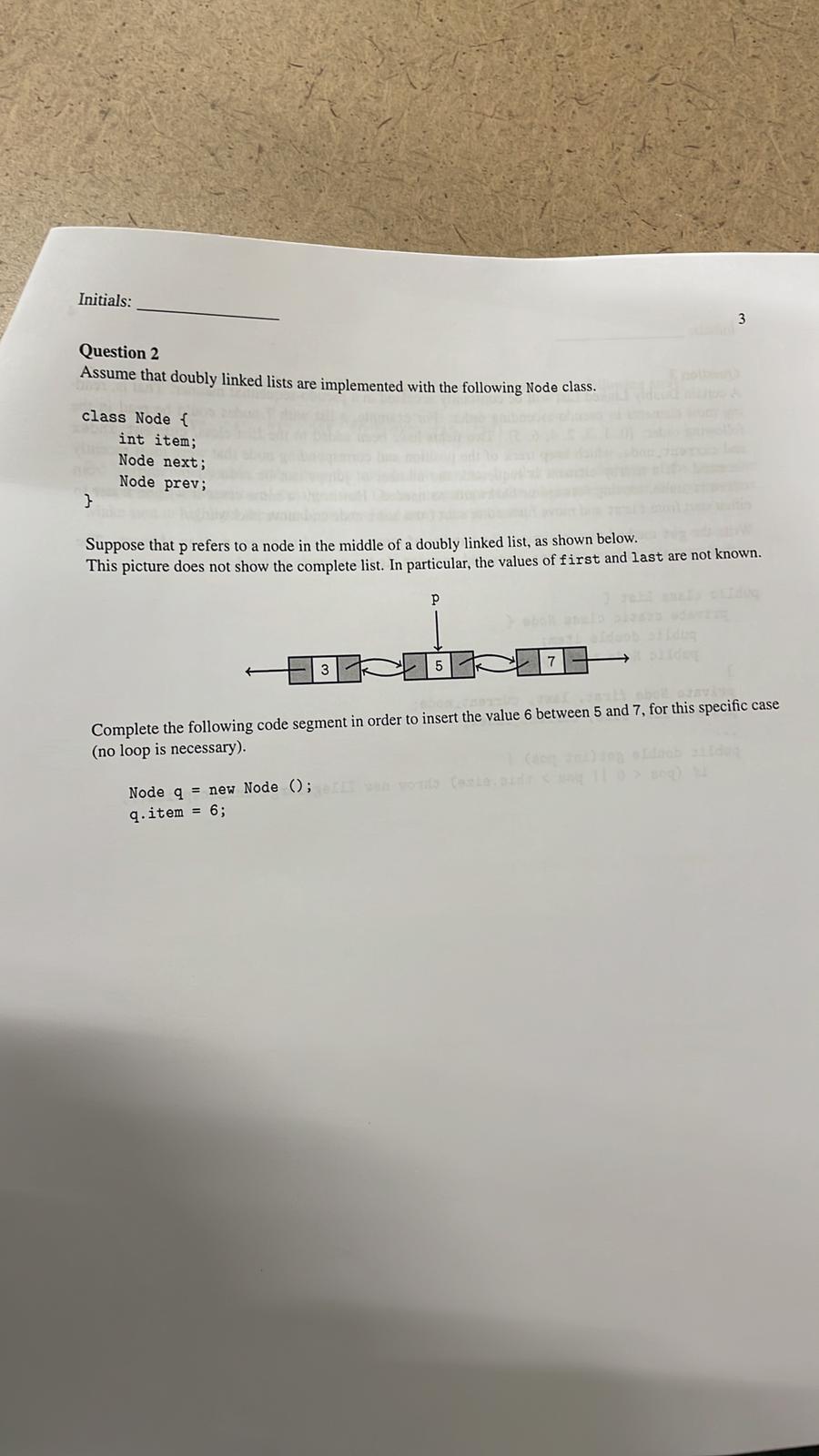 Solved Question 2Assume that doubly linked lists are | Chegg.com