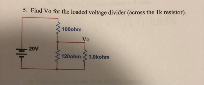 Solved 3. Find Vo for the loaded voltage divider (across the | Chegg.com