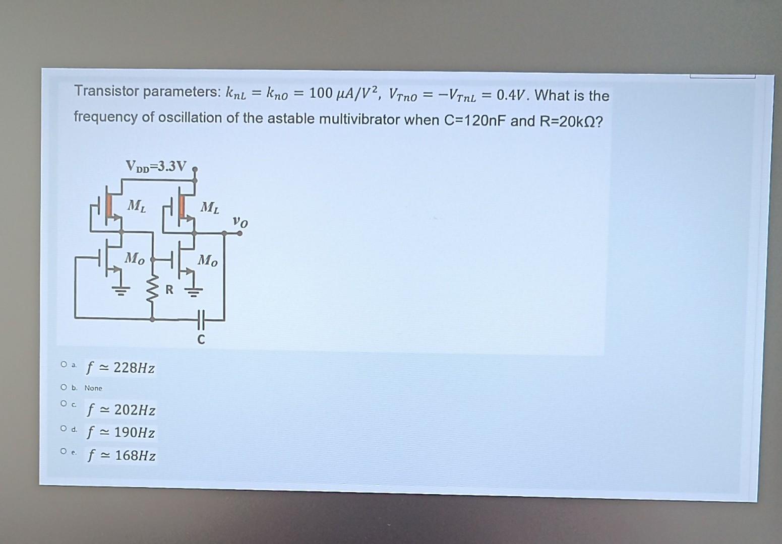 Transistor parameters: | Chegg.com