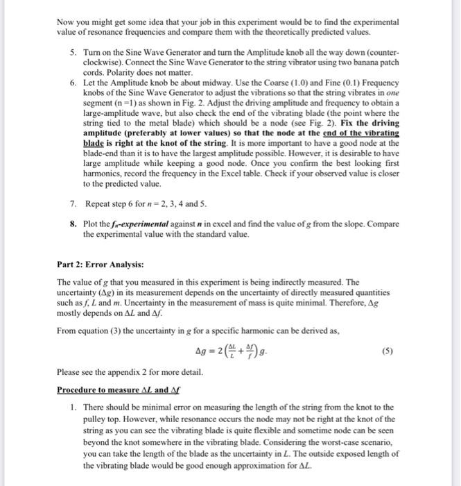 Resonance on String Objectives a. Study of resonance | Chegg.com
