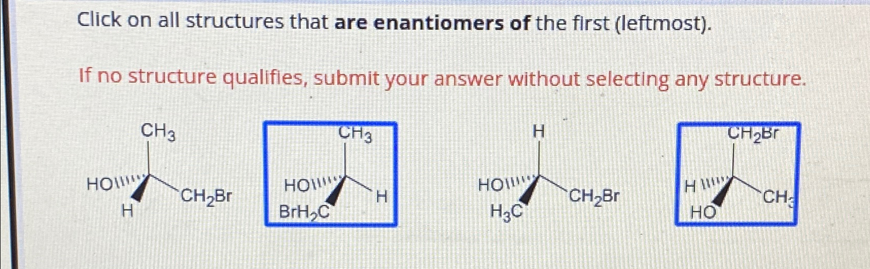 Solved Click on all structures that are enantiomers of the | Chegg.com