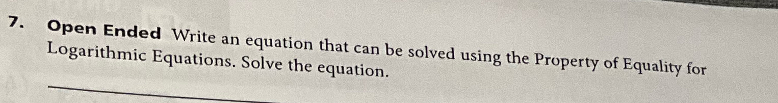 Solved Open Ended Write an equation that can be solved using | Chegg.com