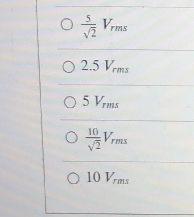 Solved A graph of v(t) is given below. Determine Vrms of the | Chegg.com