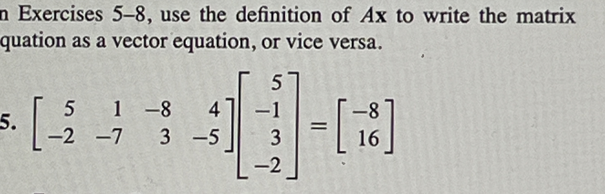 Solved Exercises 5-8, ﻿use the definition of Ax ﻿to write | Chegg.com