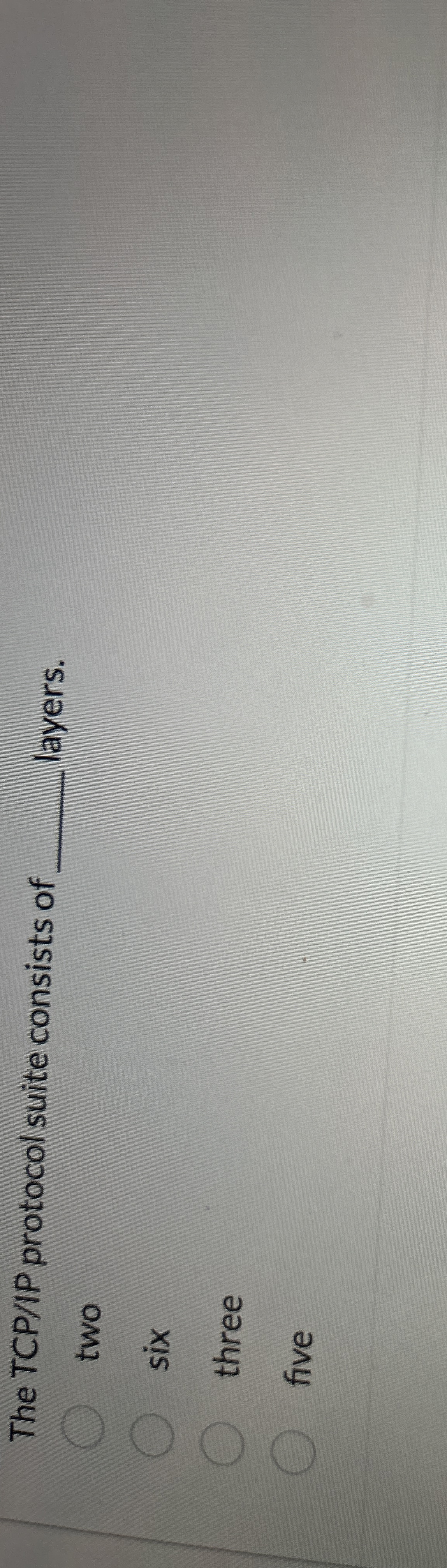 Solved The TCP/IP protocol suite consists of | Chegg.com