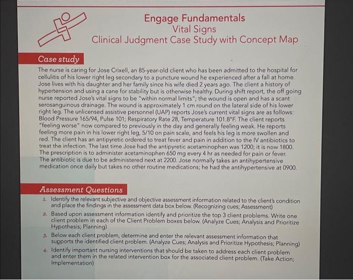 Solved Engage Fundamentals Vital Signs Clinical Judgment | Chegg.com