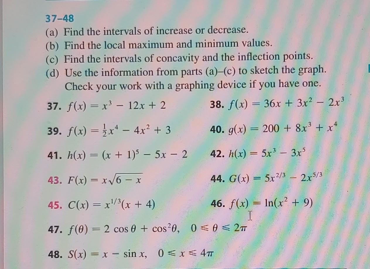 Solved (a) Find the intervals of increase or decrease. (b) | Chegg.com