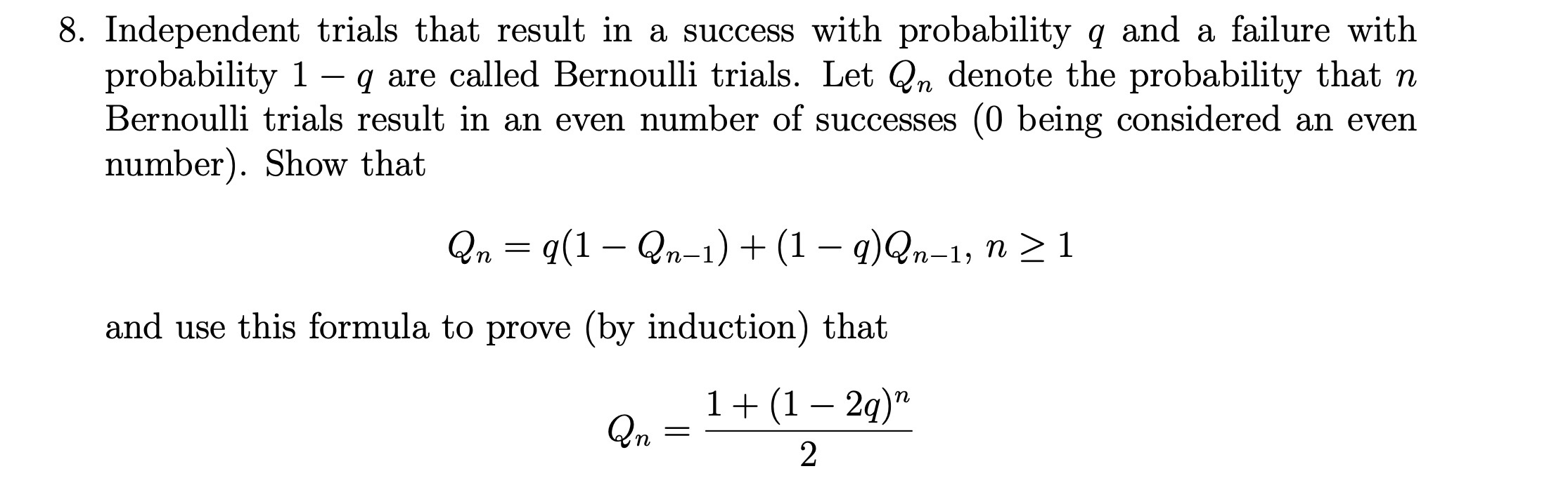 Solved Independent trials that result in a success with | Chegg.com