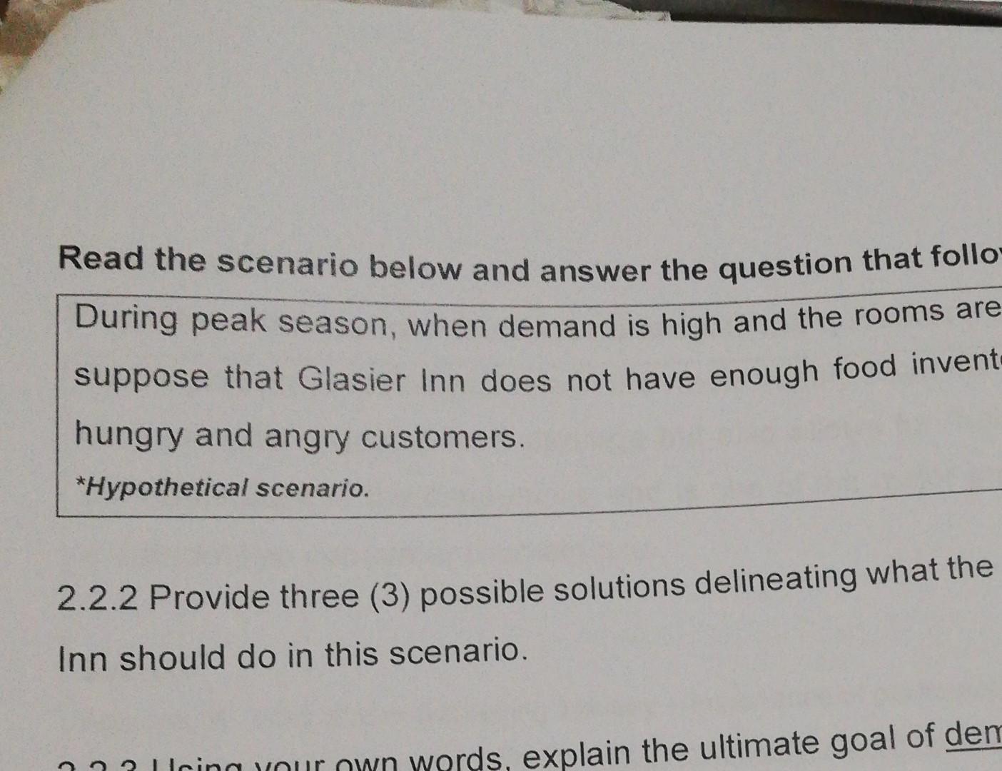 Provide three possible solutions delineating what | Chegg.com