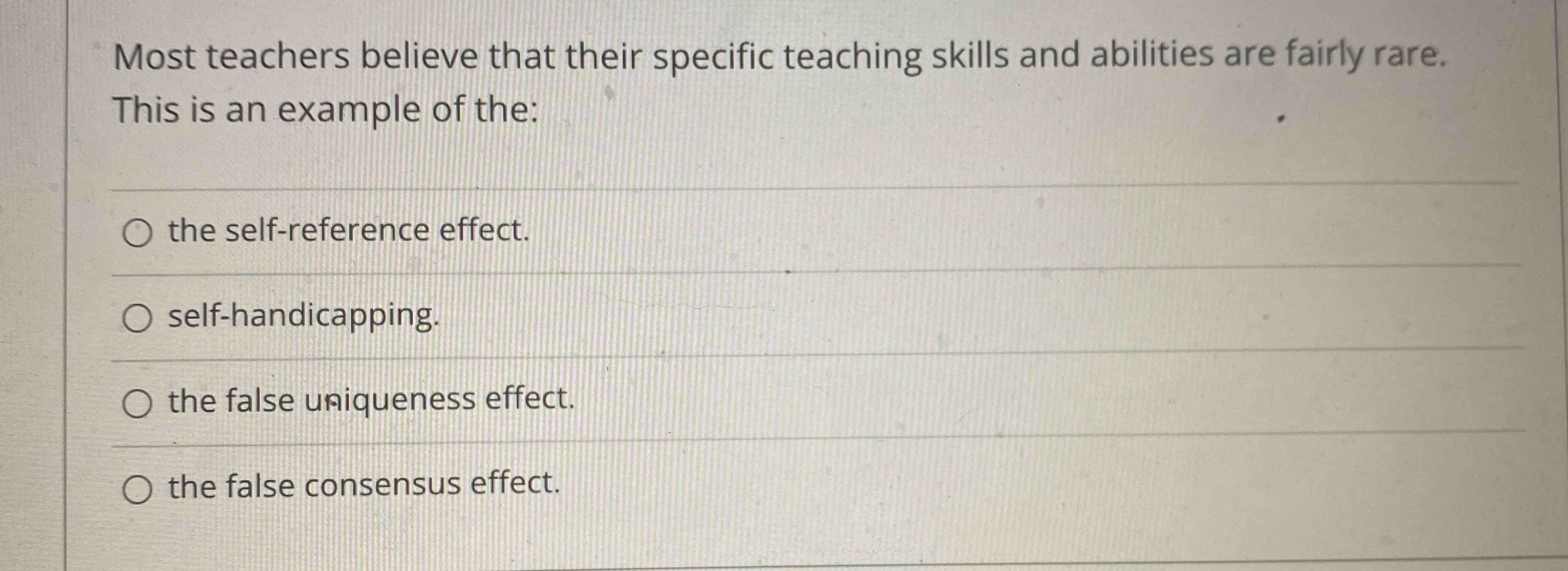 Solved Most teachers believe that their specific teaching | Chegg.com