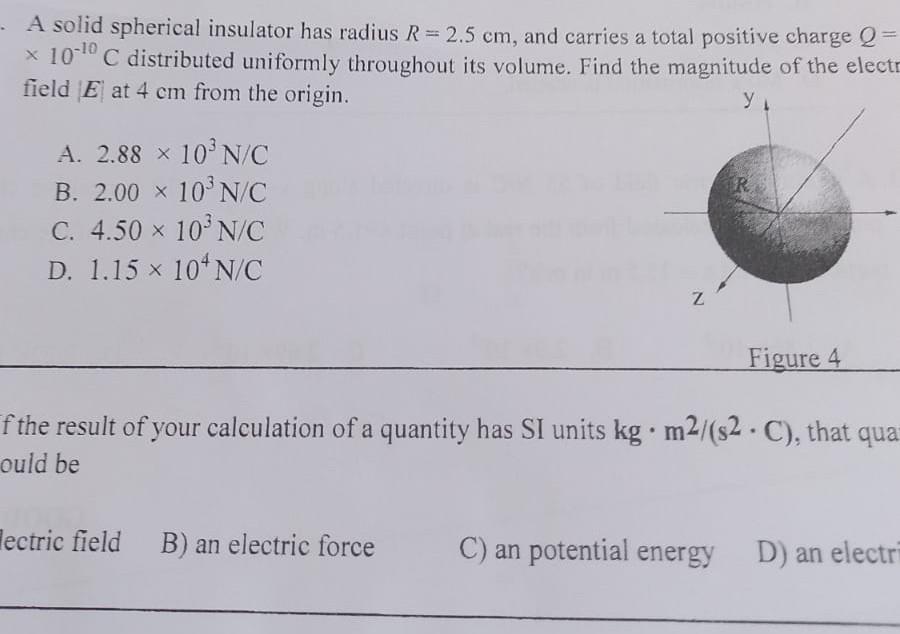 - A solid spherical insulator has radius R = 2.5 cm, | Chegg.com