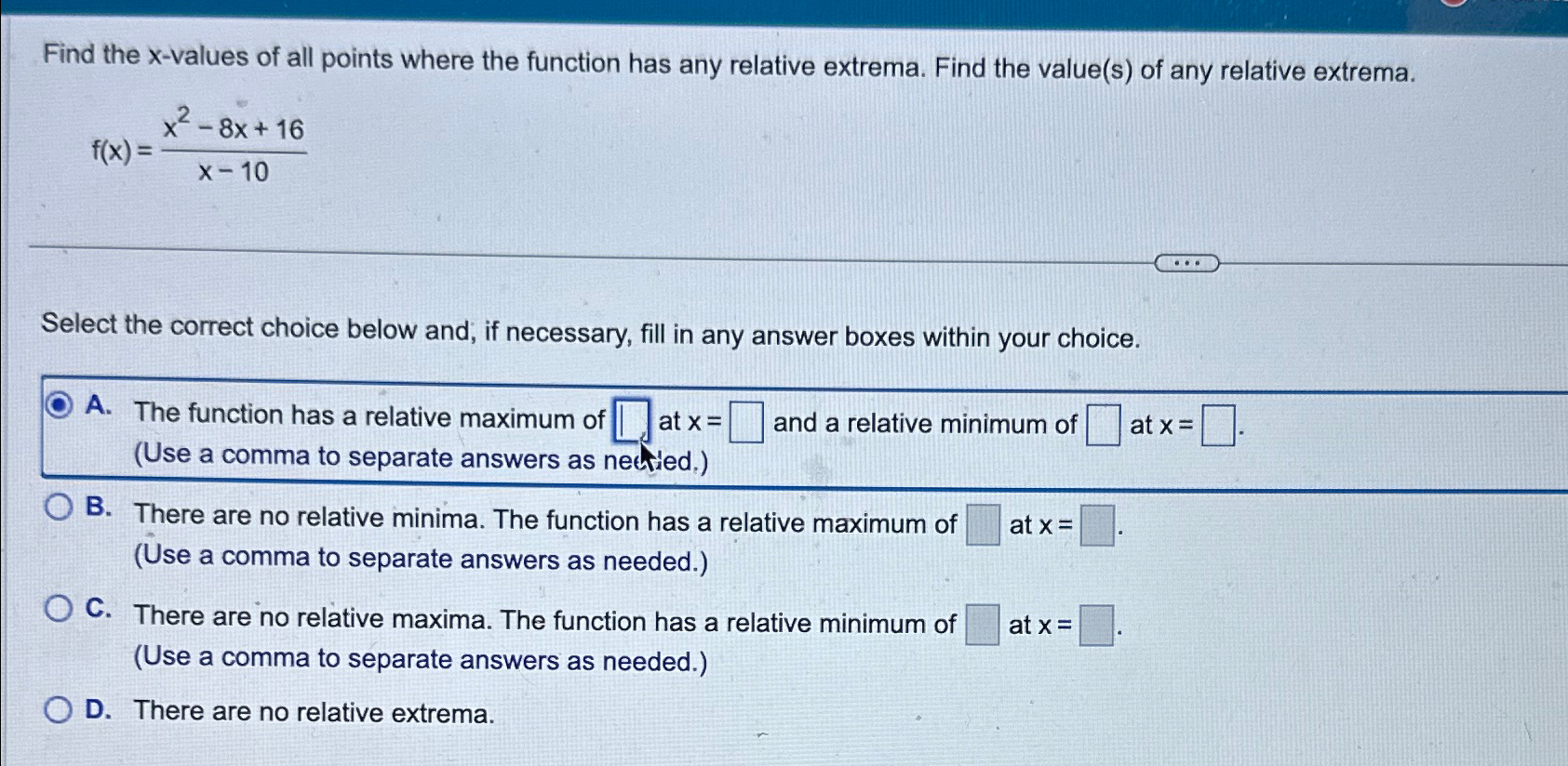Solved Find the x-values of all points where the function | Chegg.com