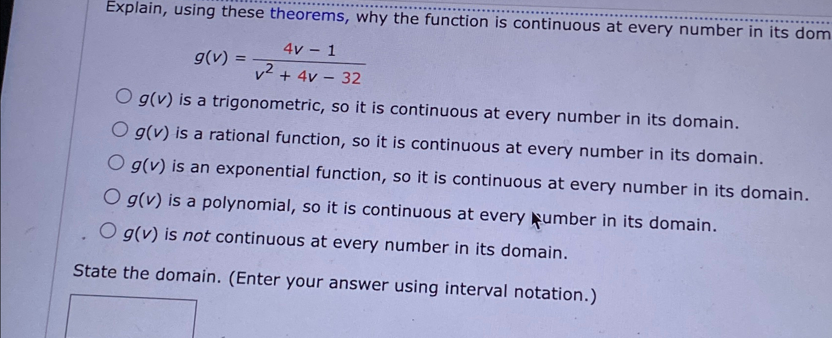 Solved Explain, using these theorems, why the function is | Chegg.com