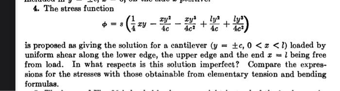 4. The stress function | Chegg.com