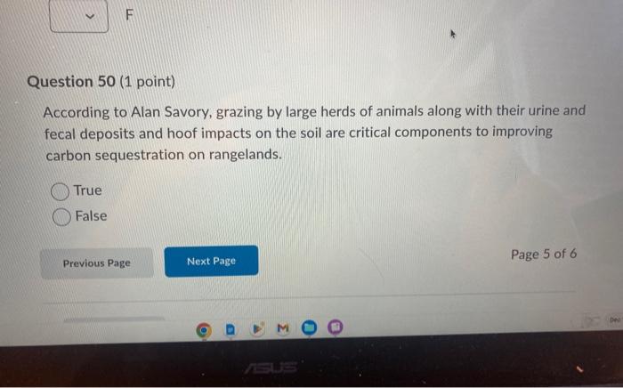Solved According to Alan Savory, grazing by large herds of | Chegg.com