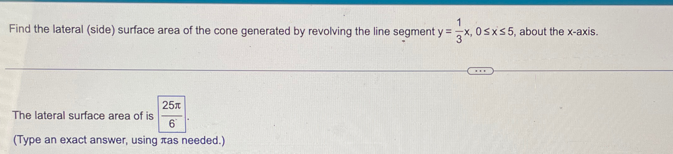 Solved Find the lateral (side) ﻿surface area of the cone | Chegg.com