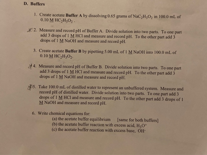 Solved 4. Calculate a theoretical value for the pH of the | Chegg.com