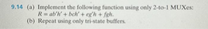 14 A Implement The Following Function Using Only 