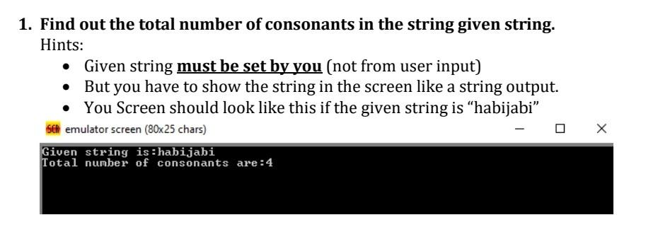 Solved Please solve it in on EMU8086 Do not copy from any | Chegg.com