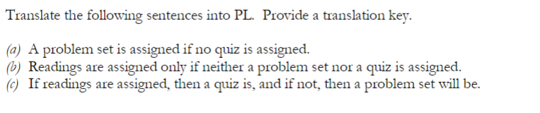 Translate the following sentences into PL. ﻿Provide a | Chegg.com