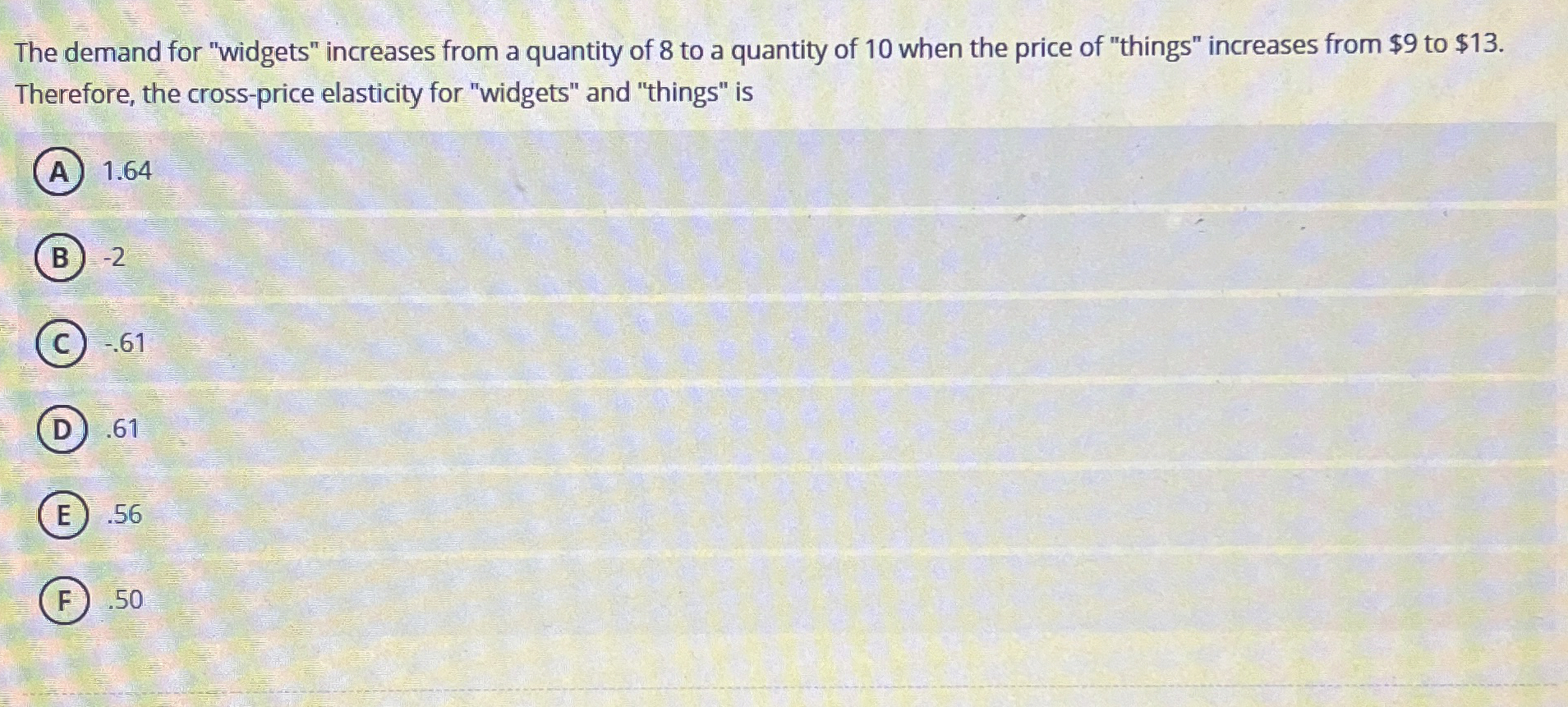 Solved The demand for "widgets" increases from a quantity of | Chegg.com
