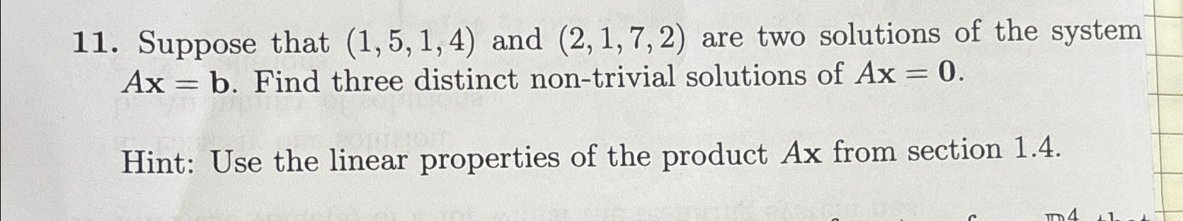Solved Suppose that (1,5,1,4) ﻿and (2,1,7,2) ﻿are two | Chegg.com